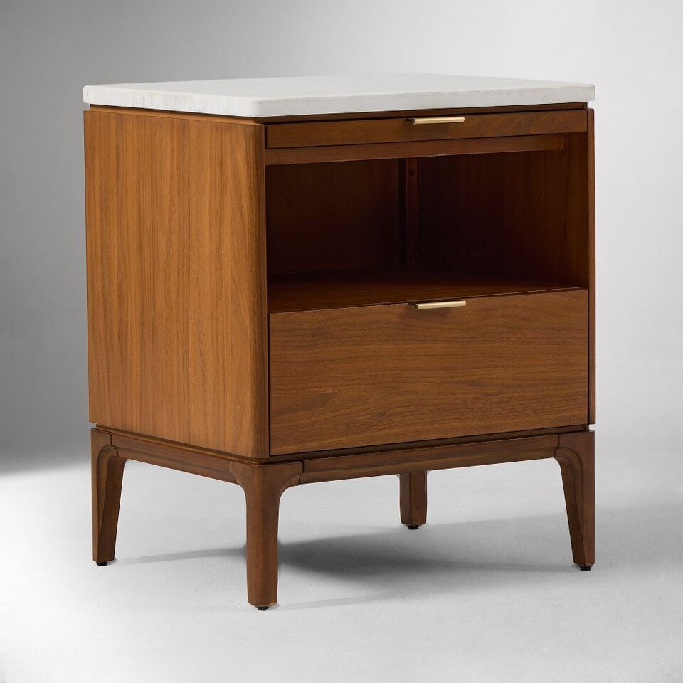 Parker Breadboard Drawer Bedside Table (53 cm) - West Elm Australia